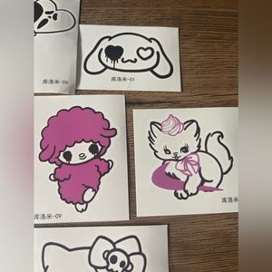 Sanrio | Accessories | Sanrionwot Goth Style Character Temporary Tattoo ...